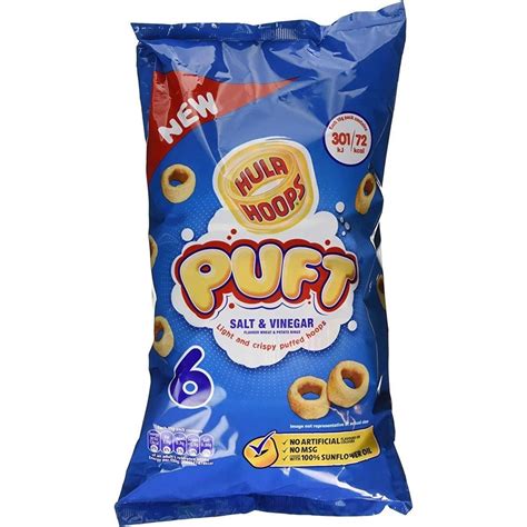 Kp Hula Hoops Puft Salt And Vinegar Crisps British Selections