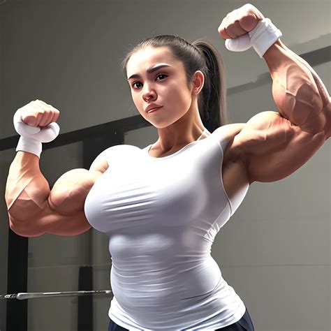 20 Year Old Hyper Muscled Female Bodybuilder With 25 Inch Biceps