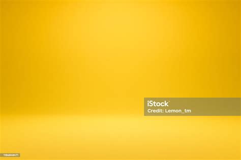 표시 또는 디자인을위한 스튜디오빈 노란색 배경과 스포트 라이트 시멘트 재료로 만든 빈 배경 사실적인 3d 렌더링 다중 색상에