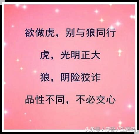 欲做虎，別與狼同行；欲成鷹，別與麻雀同巢！ 每日頭條