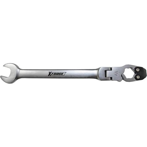 Ratcheting Flare Nut Brake Line Wrench Metric Open Flex 17mm For