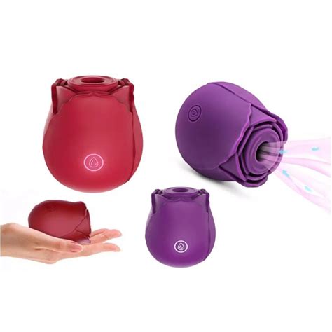 Sugador De Clitoris Recarregavel Vibrador Feminino Em Formato De Rosa