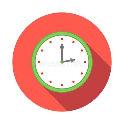Wall Clock Icon Flat Style Stock Vector Illustration Of Stopwatch