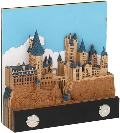 FENG3D Magic Castle Notepads Desk Memo Pad 3D Post Notes Notepad DIY