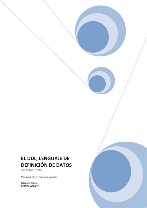 Pdf El Ddl Lenguaje De DefiniciÓn De Datos Manuales