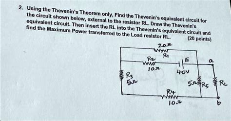 solved using thevenin s theorem find the thevenin s equivalent