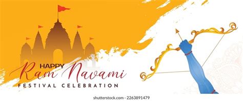 Illustration Lord Rama Bow Arrow Shree Stock Vector Royalty Free