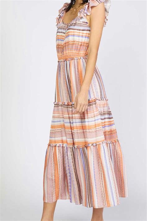 Flutter Sleeve Midi Dress ShopperBoard