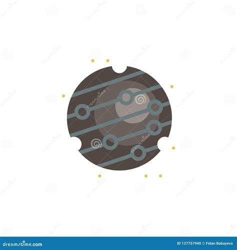 Mercury Colored Button Icon Element Of Space Illustration Signs And
