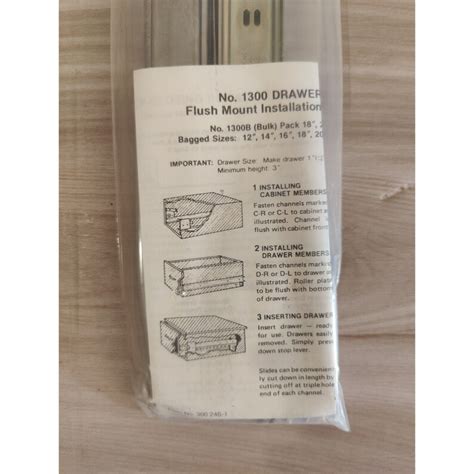 Knape And Vogt Kv 1300 Drawer Slide 14 Inch Side Mount 75 Lbs New Sealed