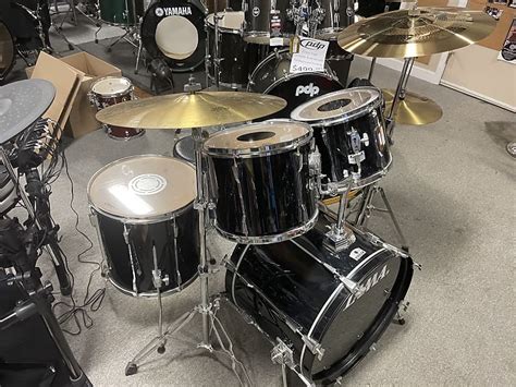 Tama Rockstar 5 Piece Drum Set Complete 2010 Black Reverb