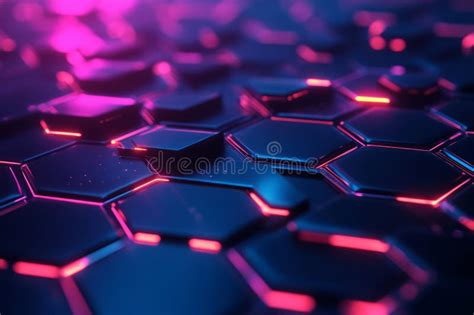 A Cybernetic Honeycomb 3d Background Where Hexagonal Cells Function As Digital Touchscreens