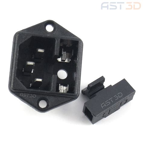 Разъем питания Iec320 C14 3pin Папа с предохранителем в корпус на винтах • купить Киев