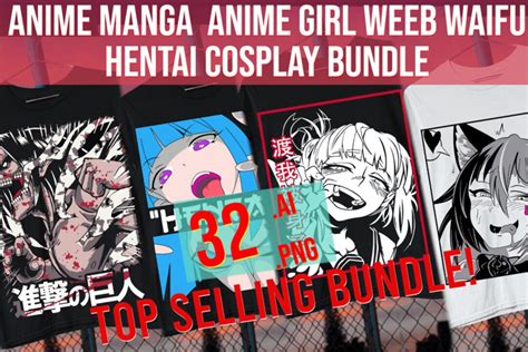 Anime Manga Anime Girl Weeb Waifu Hentai Cosplay Impresión Bajo Demanda Diseño Digital Ai Png