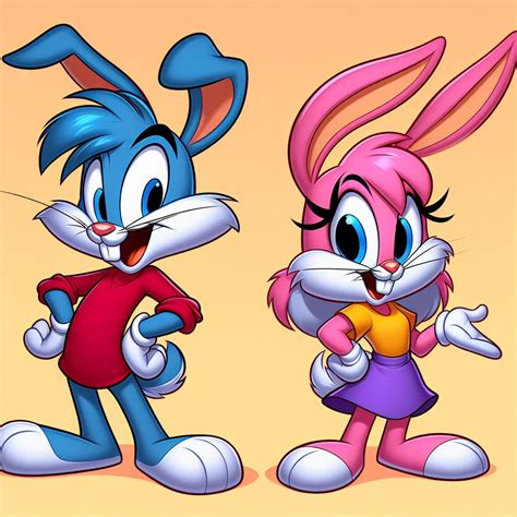 Buster And Babs Bunny From Tiny Toon Adventures By Mnwachukwu16 On