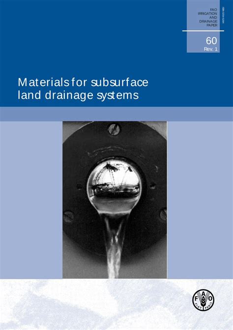 Pdf Materials For Subsurface Land Drainage Systems Materials · Performance Of Subsurface