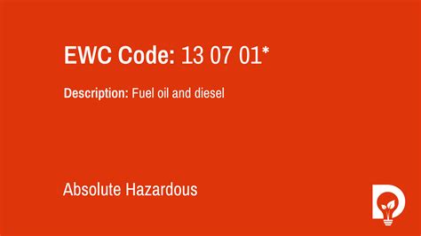 Ewc Code 13 07 01 Your Dsposal