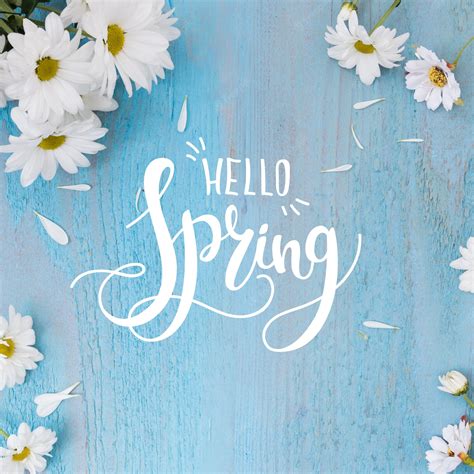 Hello Spring Blue Wallpapers Wallpaper Cave