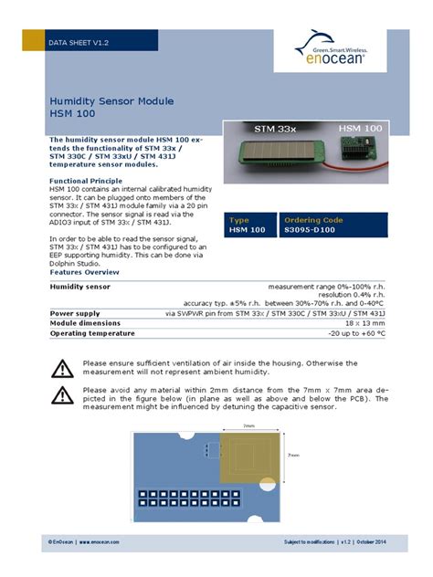 Hsm 100 Data Sheet Oct 2014 Pdf