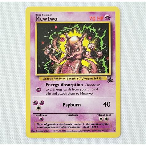 Carta Antiga Pokemon Mewtwo 14 Promo Wizards Black Star Promos Original