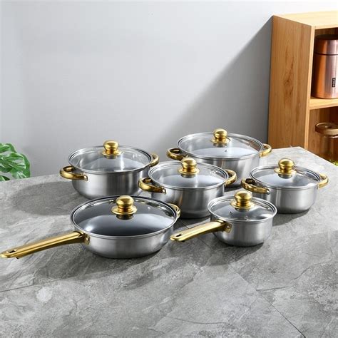 Jual Set Panci Pcs Dengan Tutup Set Stainless Pcs Steel Tutup Kaca Panci Masak Stainless