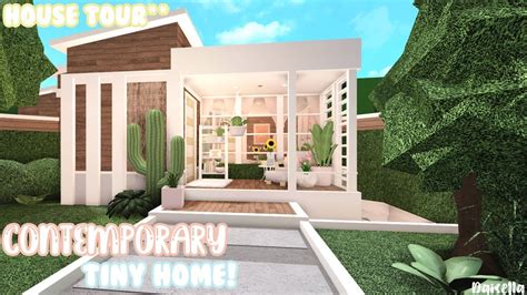 Modern Contemporary Styled Tiny Home Bloxburg Tour YouTube