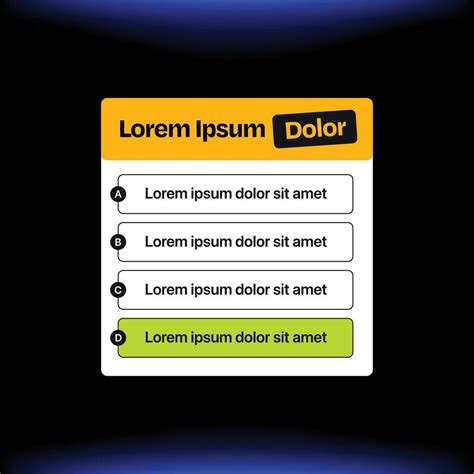 UI Style List Design 4 Option Infographic Design Modern And Elegant Style Social Media Ad