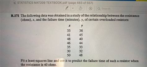 Solved A Find The Correlation Coefficient R Is This Data