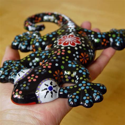 Ceramic Gecko Wall Etsy