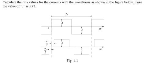 calculate the rms values for the currents with the waveforms as shown