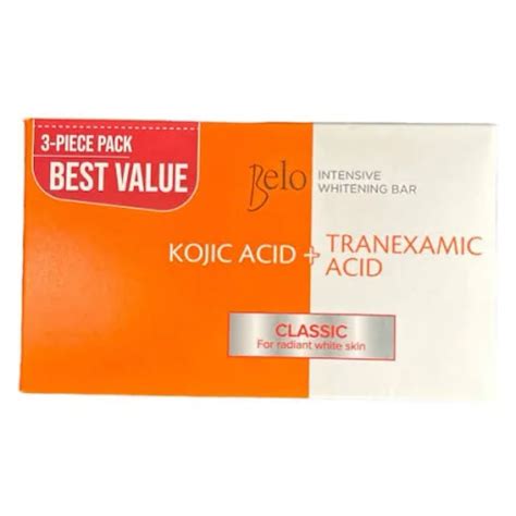 Belo Intensive Whitening Bar Kojic Acid Tranexamic Acid 3piecepack