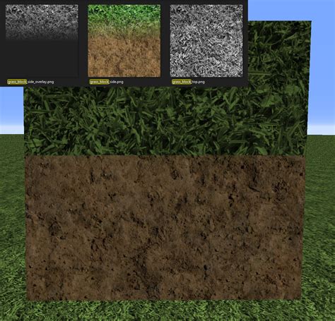 Help Grass Block Side Has A Weird Line In Game R Mcresourcepack