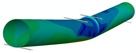 27 Simulation Of Four Point Bending Test With Internal Pressure
