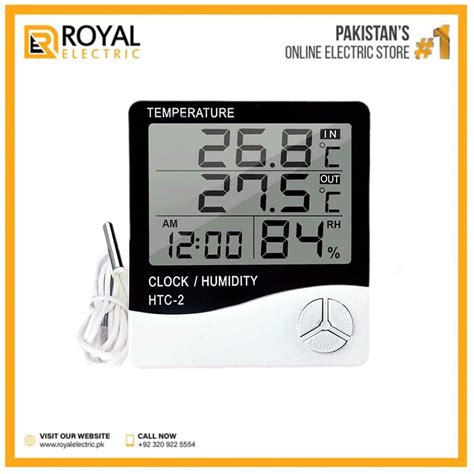 Hygrometer Humidity Meter Room Indoor Temperature Clock Royal Electric
