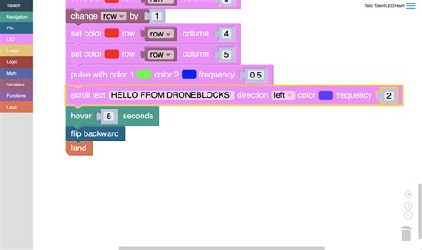 Programming Tello Talent Aka Robomaster Tt Led Board With Droneblocks