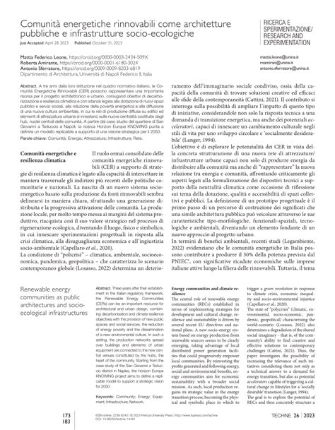 Pdf Renewable Energy Communities As Public Architectures And Socio