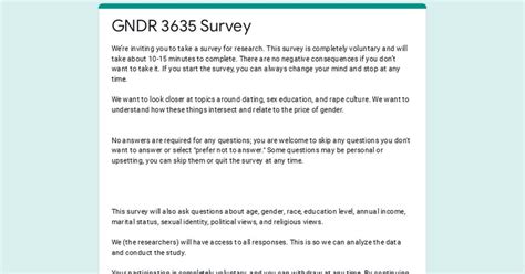 Sex And Dating Survey R Surveycircle