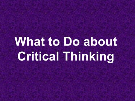 critical thinking and logic powerpoint ppt