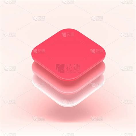 应用程序图标3d插图在蜡笔抽象的背景。最小的概念。3d渲染与柔和的阴影素材 花瓣网