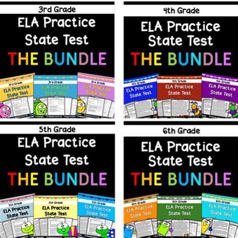 3rd 6th Grade ELA Practice State Test BUNDLE State Test Prep Made By