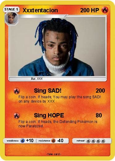 Pokémon Xxxtentacion 153 153 Sing Sad My Pokemon Card