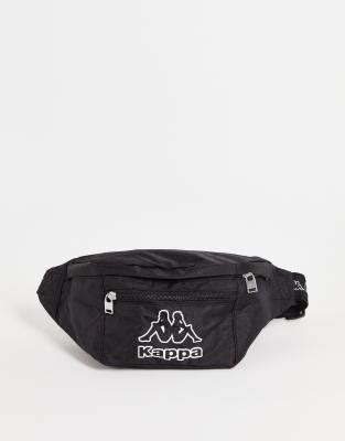 Kappa large logo bum bag in black | ASOS
