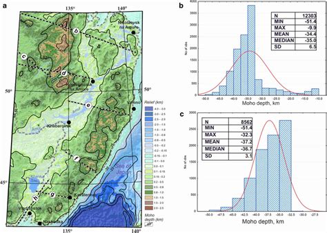 Topographic Map Of The Region Etopo2 And The Isostatic Moho Depth In Download Scientific