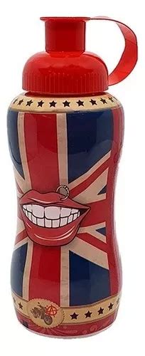 Garrafinha Squeeze De Agua Tubo Para Gelo London 600ml Cor Vermelho