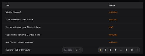Text Column Tables Filament
