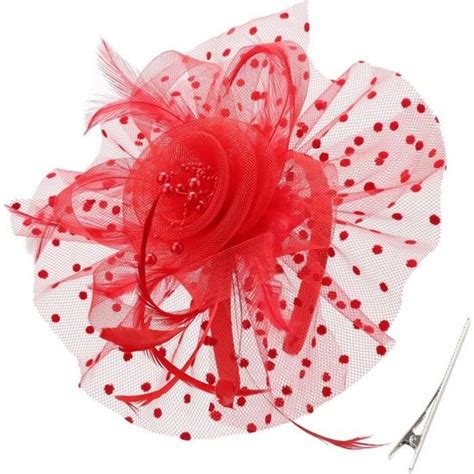 Dreshow Fascinator Chapeau Plume Mariage Dames Day Bandeau Et Clip