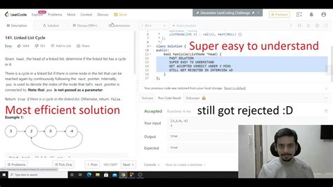 Linked List Cycle Easiest Solution Non Trivial Approach Youtube