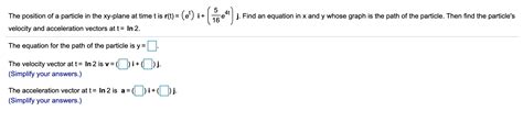 Solved Find An Equation In X And Y Whose Graph Is The Path Chegg