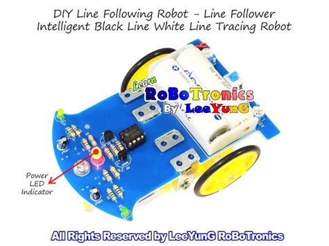 Diy Line Following Robot Car Line Follower Intelligent Line Tracing