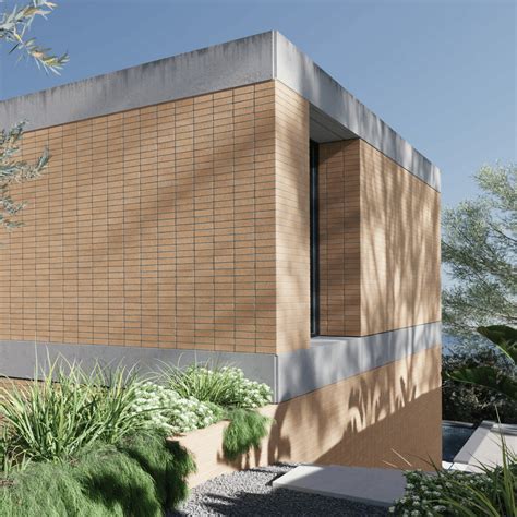 Stacked Dragfaced Brick Texture Clay Poliigon